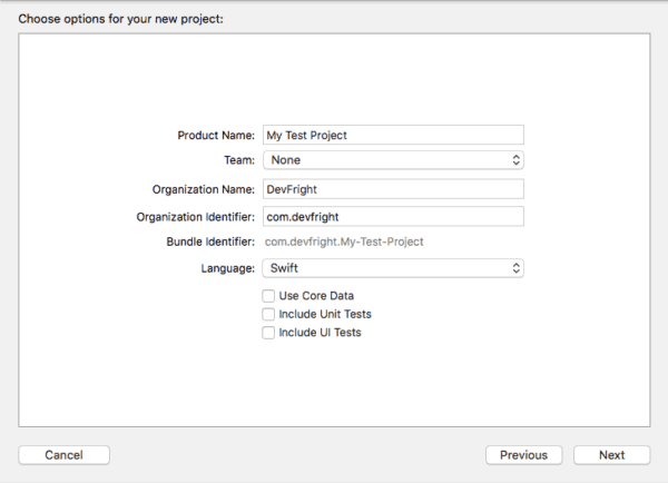 Setting up your first iOS Xcode Project